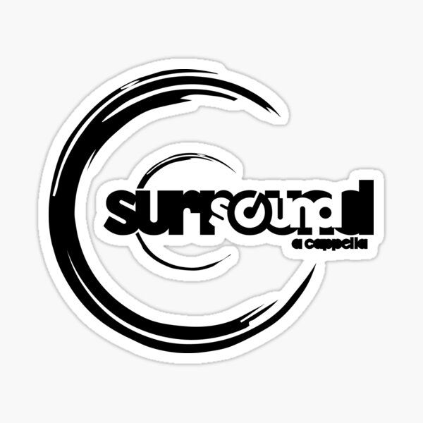 "Surround Sound logo (black lettering)" Sticker by Surround-Sound ...