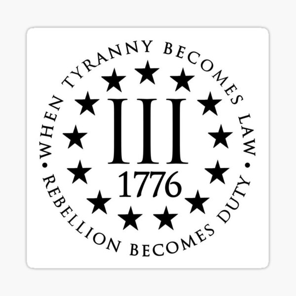 3 Percent Stickers | Redbubble