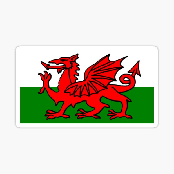 "Welsh Flag" Sticker for Sale by sweetsixty | Redbubble