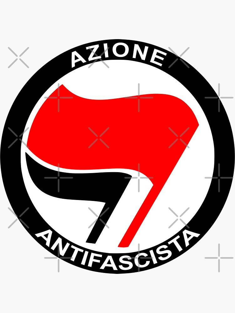 Pegatina «Azione Antifascista Antifa Logotipo italiano» de ...