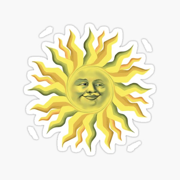 "Il sole" Sticker by Ginomandarino | Redbubble