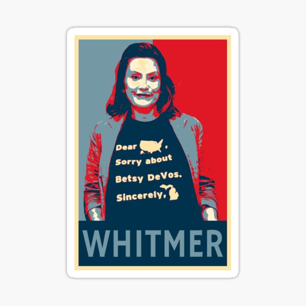 "Whitmer devos" Sticker for Sale by DADINE11 | Redbubble