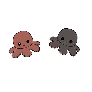 "Mood octopus plush sticker" Sticker for Sale by SavvysPrints | Redbubble