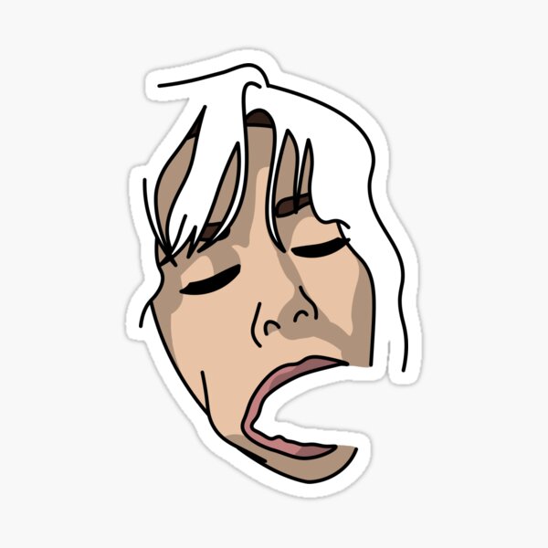 Blowjob Queen Giving Head Oral Sex Girl Face Illustration Sticker