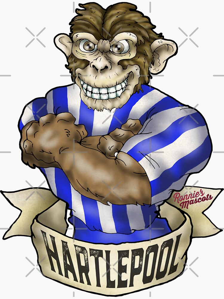 "Hartlepool United Monkey Mascot" Sticker for Sale by RonniesMascots ...