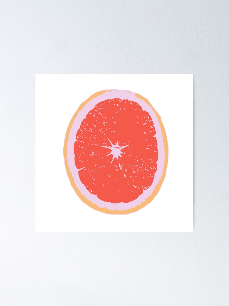 "Pop Grapefruit Slice" Poster for Sale by Getonboardman | Redbubble