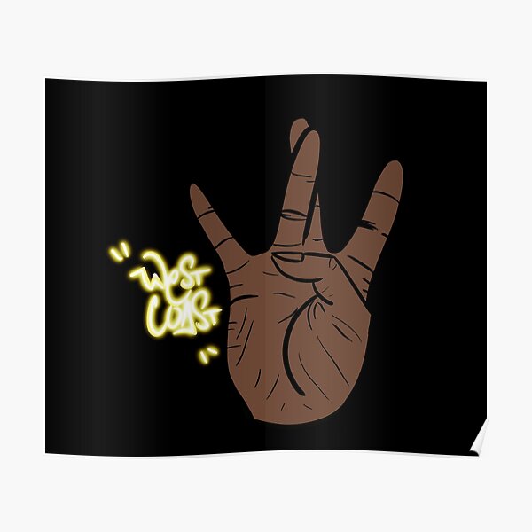 "west coast tupac hand sign" Poster for Sale by Culturesensible | Redbubble
