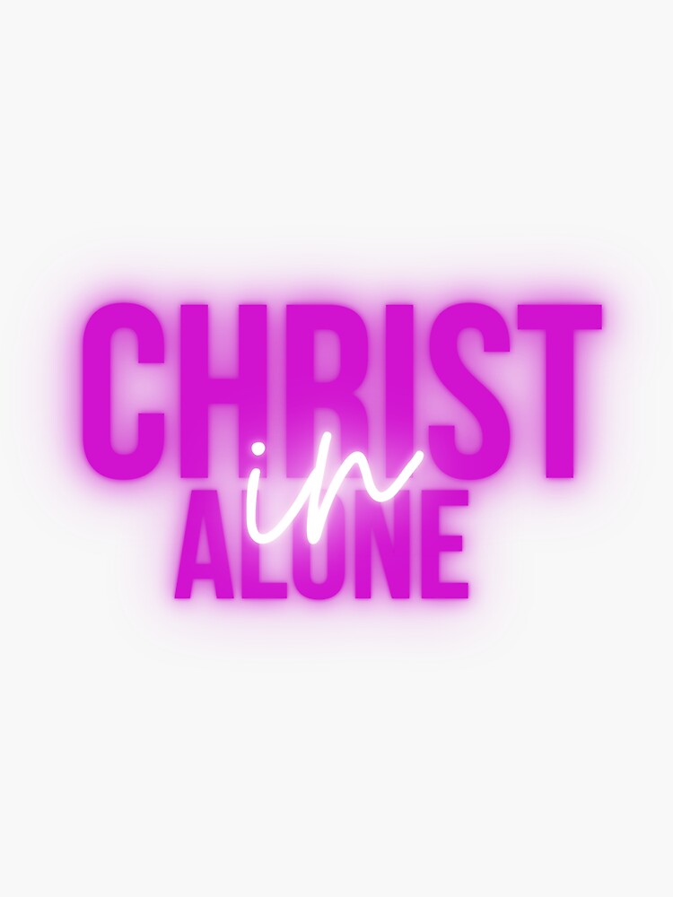 "In Christ Alone Logo" Sticker for Sale by KolariahMedia | Redbubble