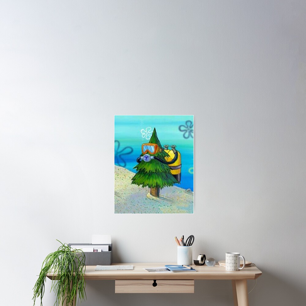 "Spongebob Diving Tree" Poster for Sale by ImVectress | Redbubble