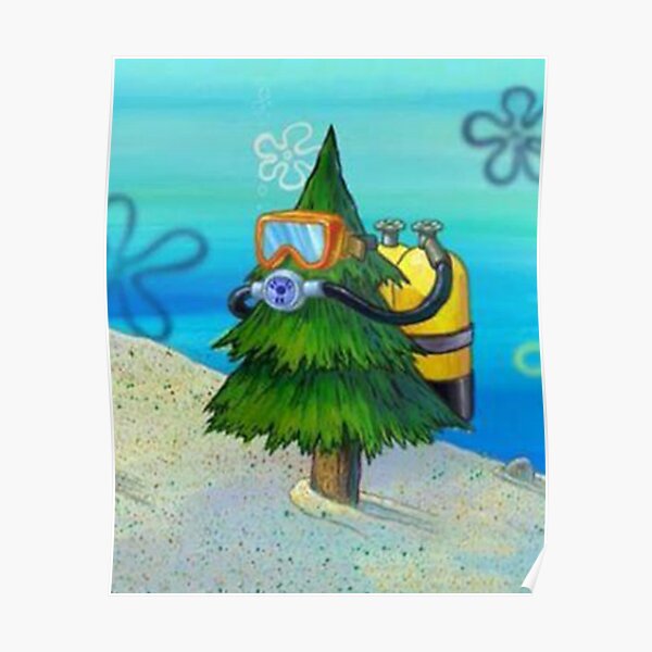"Spongebob Diving Tree" Poster for Sale by ImVectress | Redbubble
