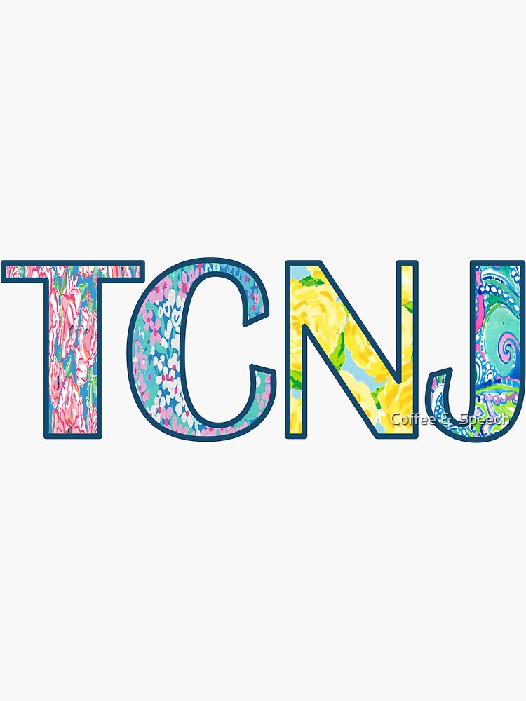 "TCNJ" Sticker for Sale by laurencondoluci | Redbubble