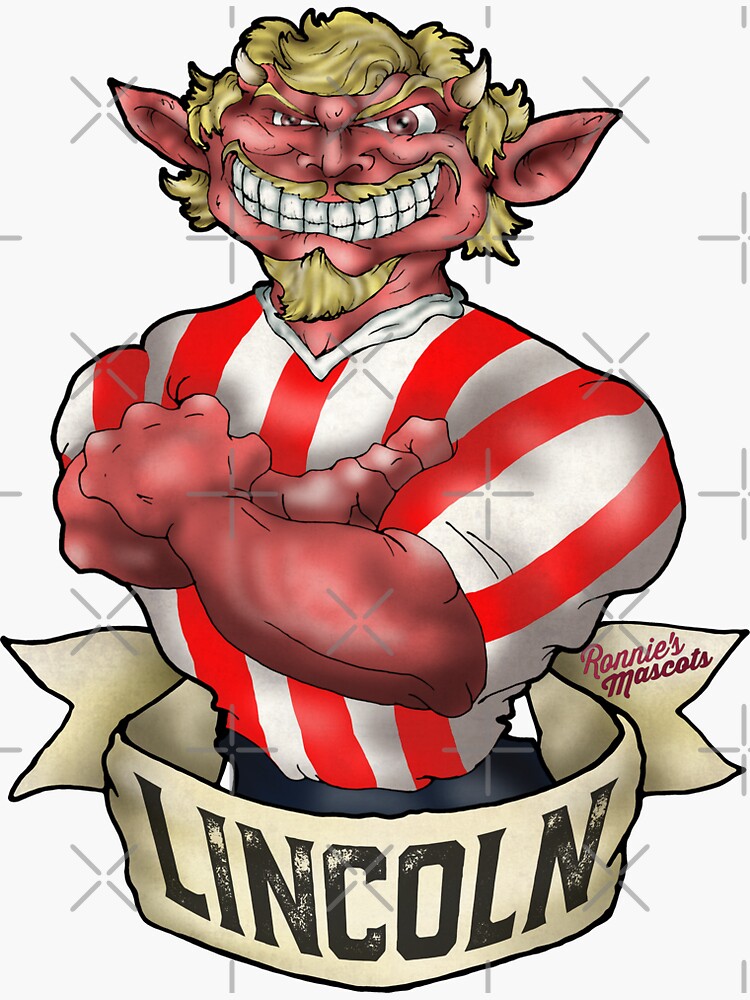 "Lincoln City Imp Mascot" Sticker for Sale by RonniesMascots | Redbubble