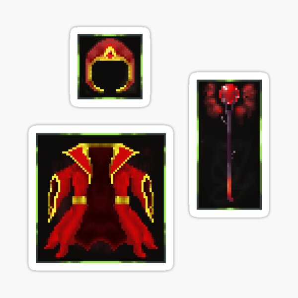 "Comon Mage Armor Set Pixel" Sticker for Sale by maloiko | Redbubble