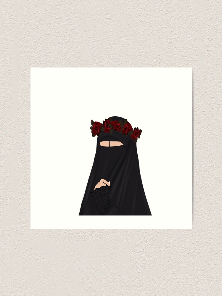 "Faceless no face niqab woman drawing " Art Print for Sale by ...