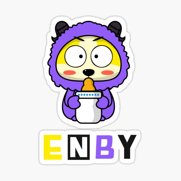 "Cute Baby Enby Character (Non-Binary)" Sticker by safwanroslan | Redbubble