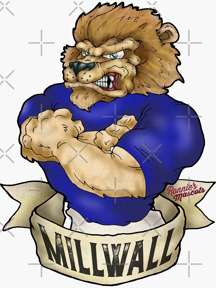 "Millwall Lion Mascot" Sticker by RonniesMascots | Redbubble