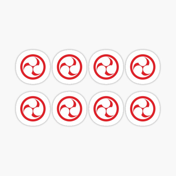 "Uesugi Kamon/Mon White/Red" Sticker by JollyImp | Redbubble