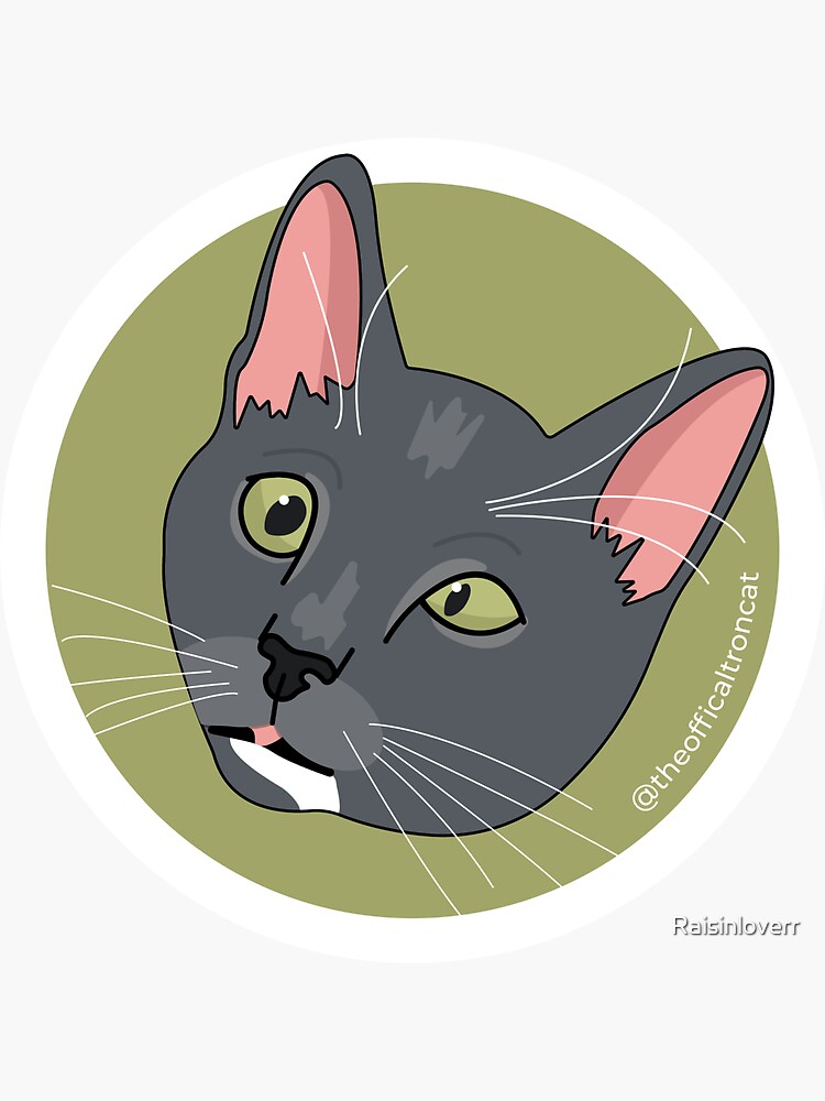 "The Official Tron Cat Logo" Sticker by Raisinloverr | Redbubble