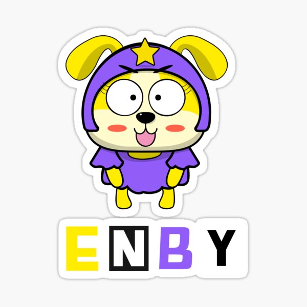 "Cute Enby Character (Non-Binary)" Sticker for Sale by safwanroslan ...