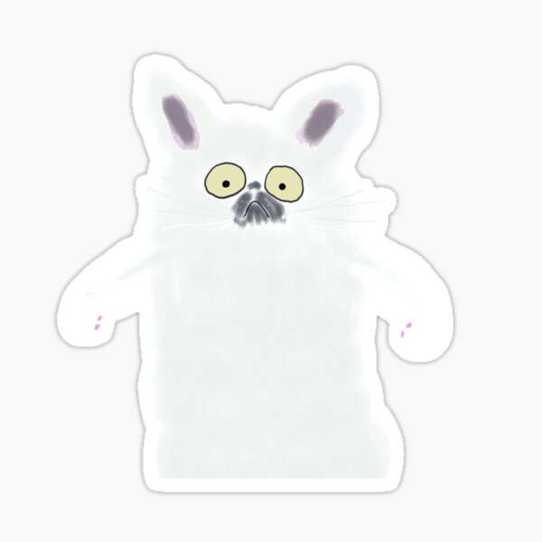 "Scared cat" Sticker by motorzycle | Redbubble