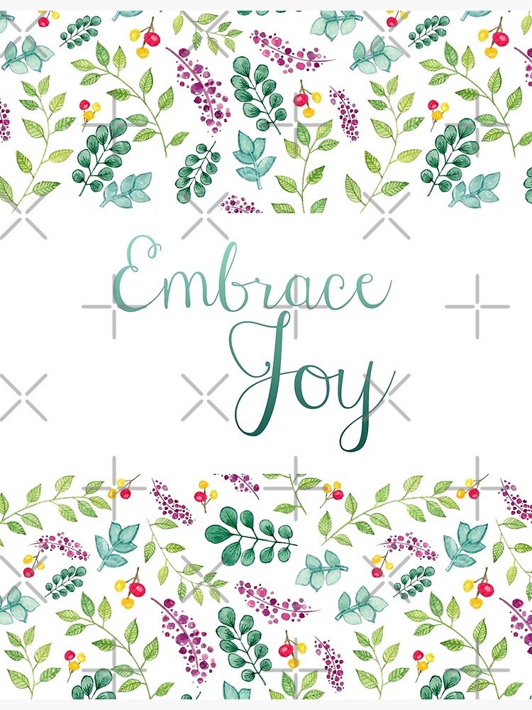 "Embrace Joy Floral" Canvas Print by JenniferCharlee | Redbubble