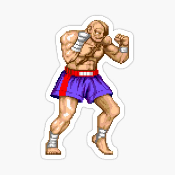 "SAGAT STANCE" Sticker by PIXLTEES | Redbubble