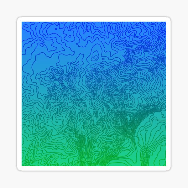 "Simple Topographic Map" Sticker for Sale by chadlokker | Redbubble