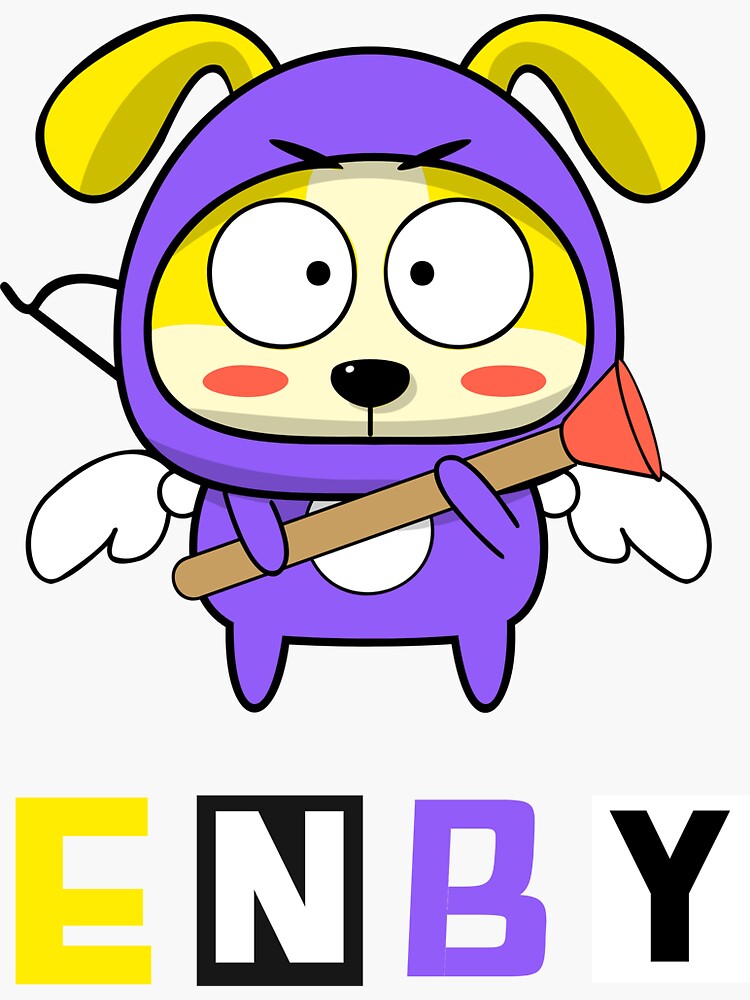 "Cute Enby Character (Non-Binary)" Sticker for Sale by safwanroslan ...