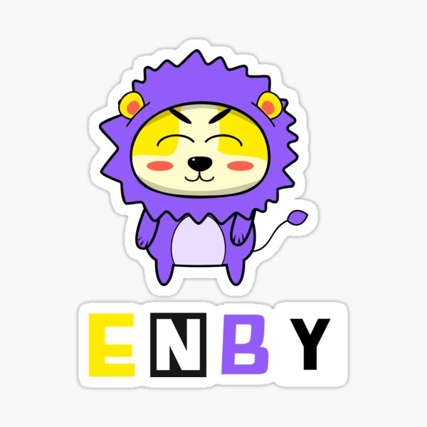 "Cute Enby Character (Non-Binary)" Sticker for Sale by safwanroslan ...