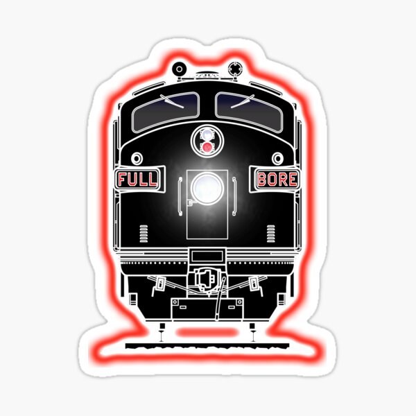 "Diesel Locomotive, Full Bore" Sticker for Sale by kbean63 | Redbubble