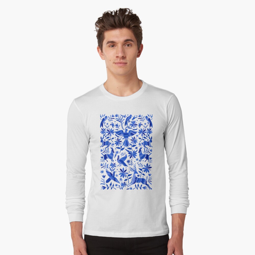 "Mexican Otomi Design in Blue" Art Print by Akbaly | Redbubble