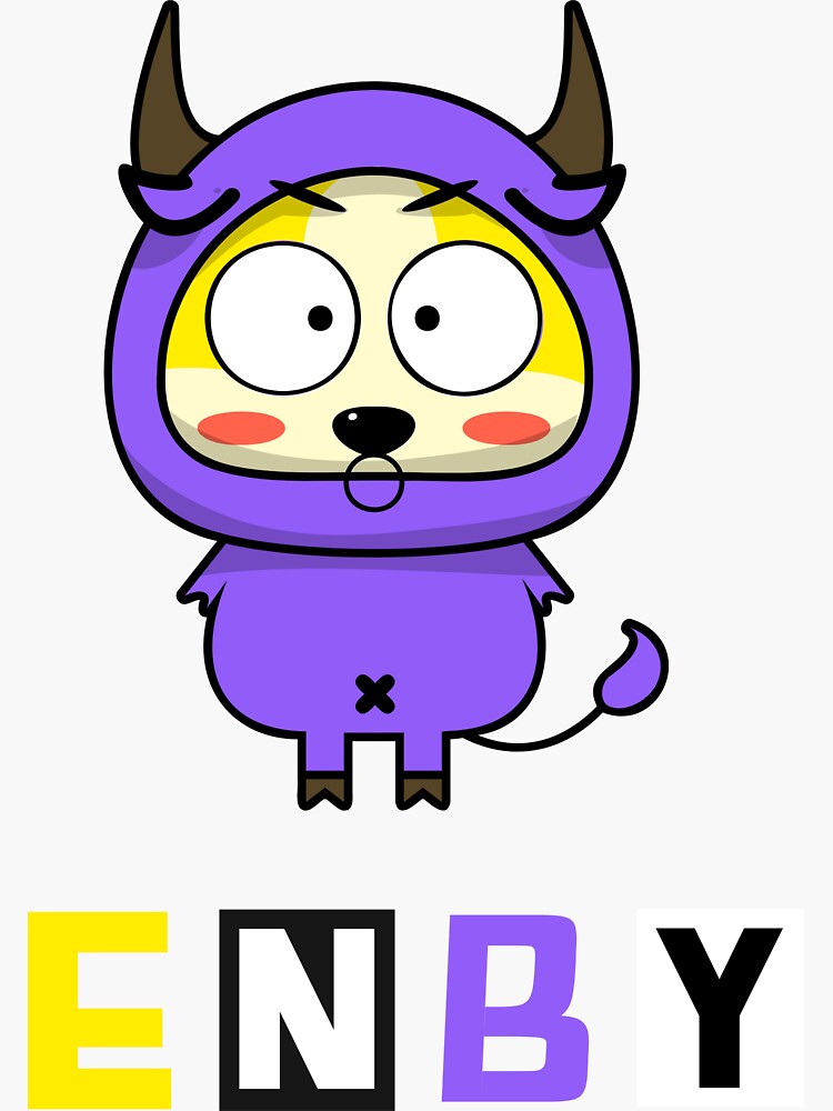 "Cute Baby Enby Character (Non-Binary)" Sticker for Sale by ...