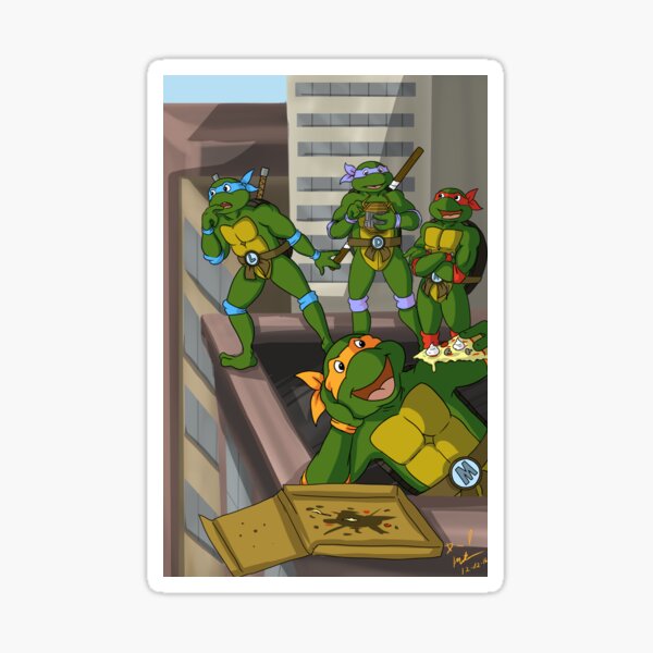 "Classic TMNT. " Sticker for Sale by SketchDM | Redbubble