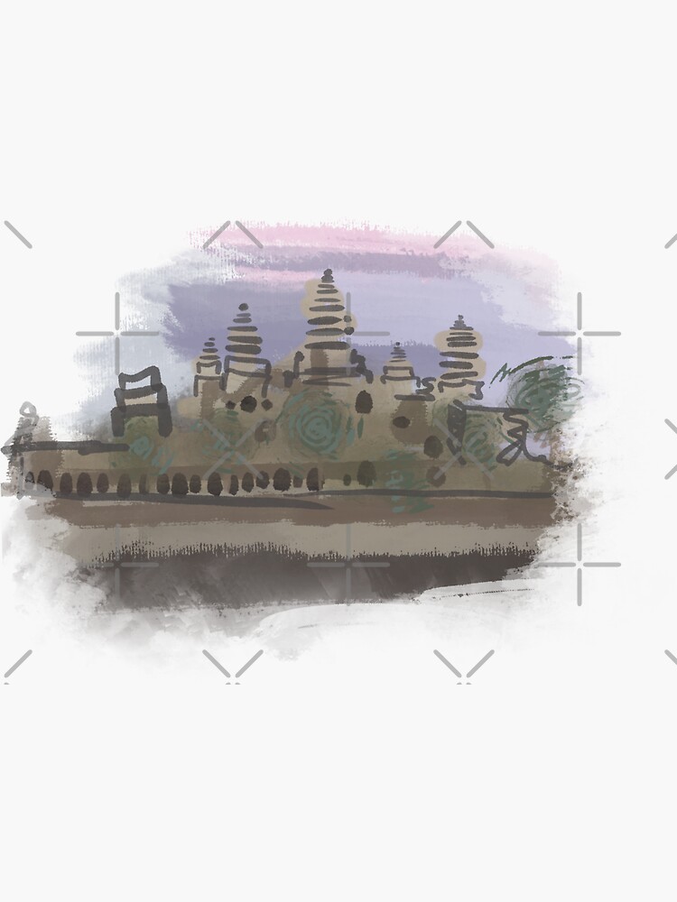 "Angkor Wat " Sticker by chloelavigne | Redbubble