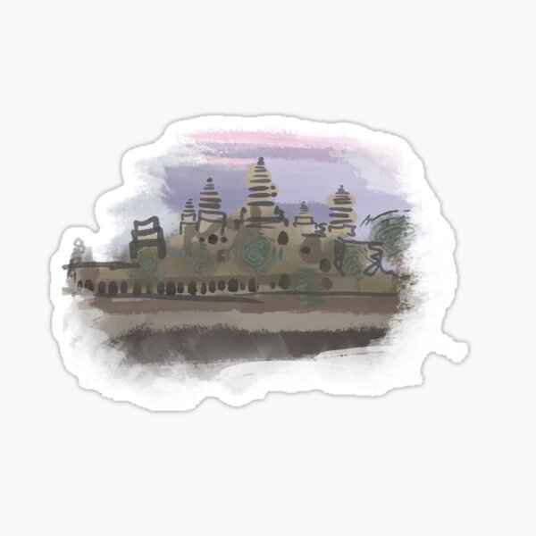 "Angkor Wat " Sticker by chloelavigne | Redbubble