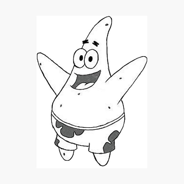 "Patrick star cartoon drawing" Photographic Print for Sale by ...