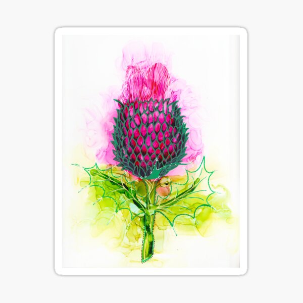 "The Thistle " Sticker by Cr8iveLuminance | Redbubble