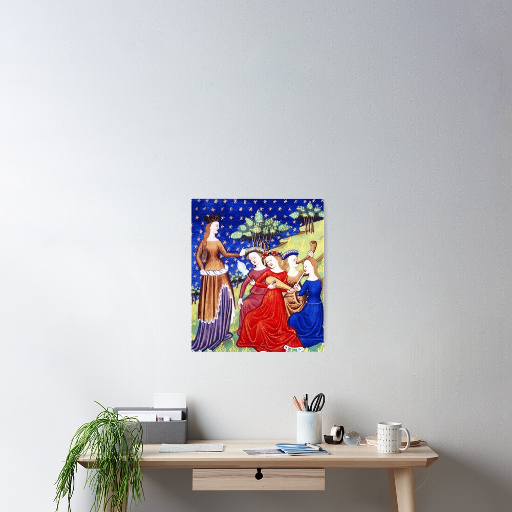 "Medieval princess and women playing music" Poster by Readandburied ...