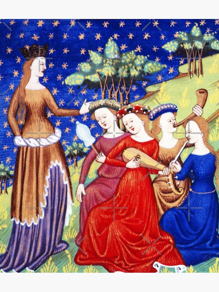 "Medieval princess and women playing music" Poster by Readandburied ...