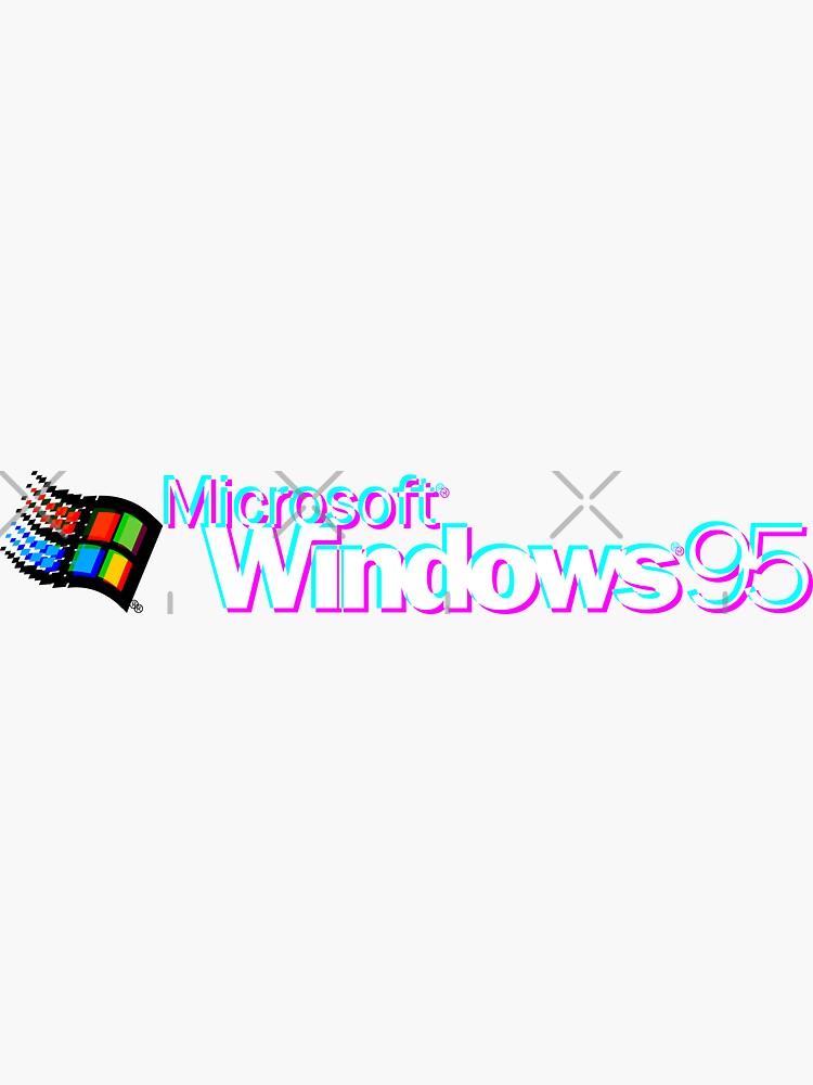 "Windows 95 Logo Glitch Effect " Sticker by LagginMatrix | Redbubble