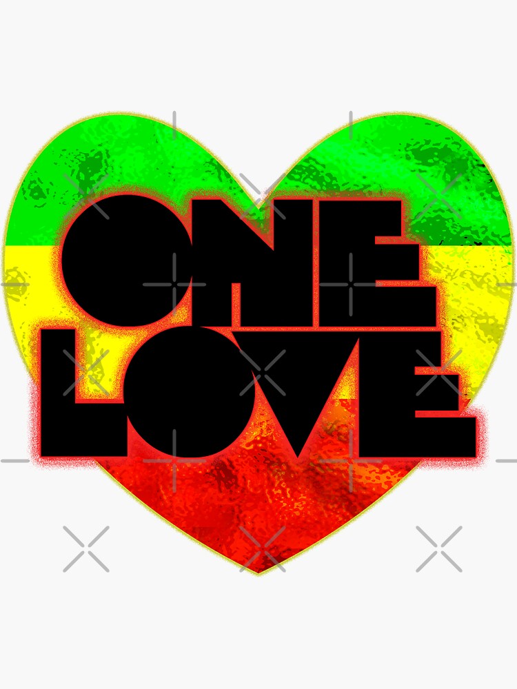 "One Love" Sticker for Sale by DBnation | Redbubble