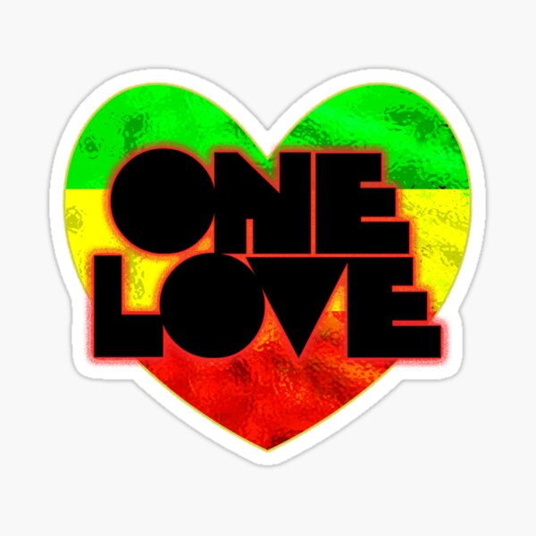 "One Love" Sticker for Sale by DBnation | Redbubble