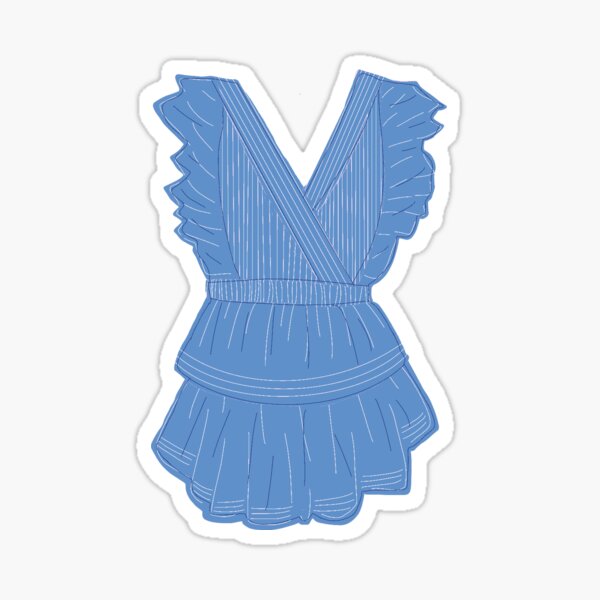 "blue love shack fancy dress" Sticker for Sale by maeveamcgregor ...