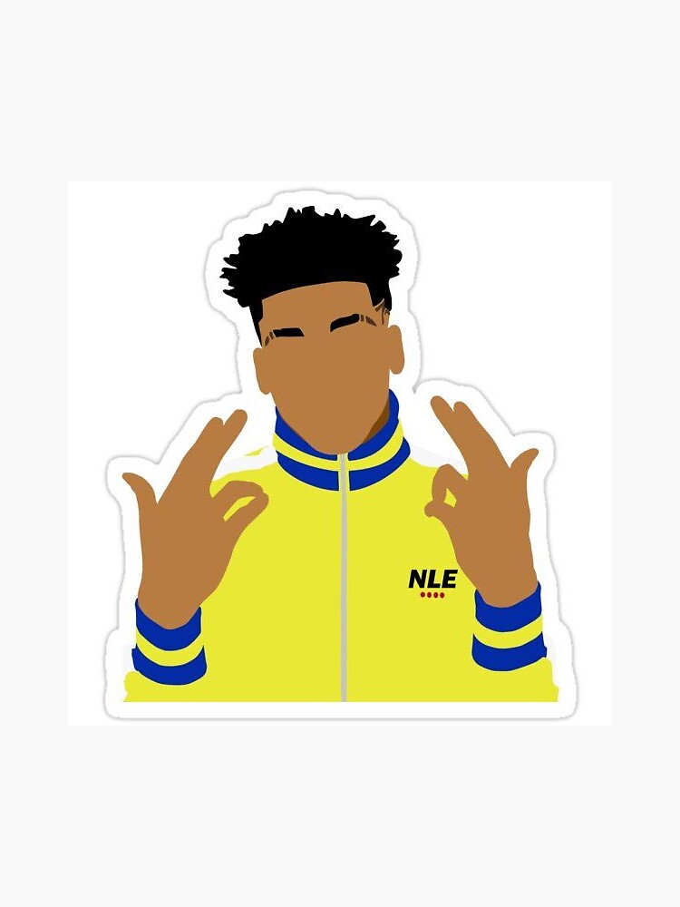 "nle choppa" Sticker for Sale by peppacsaba | Redbubble