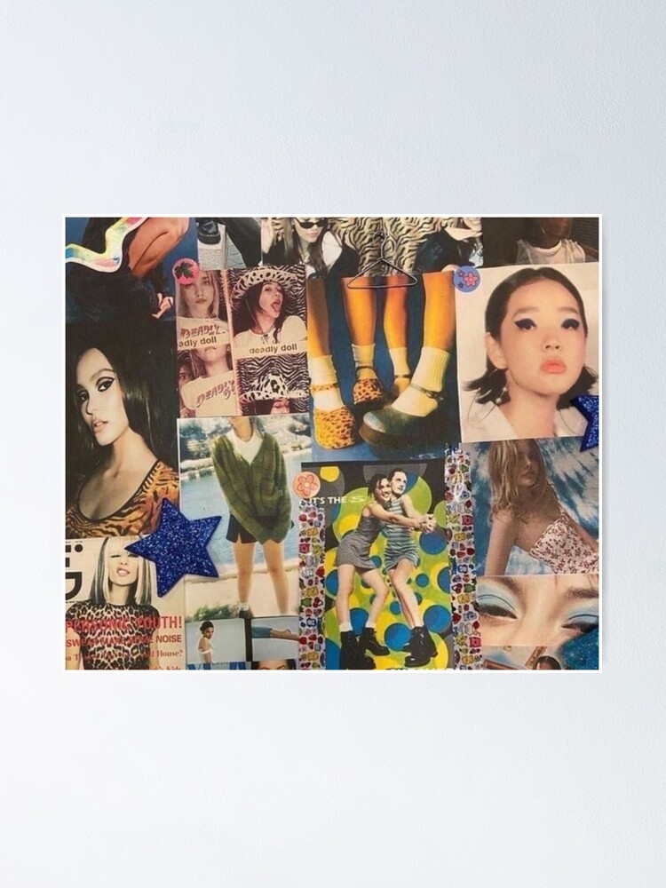 "new york y2k fashionable collages aesthetic" Poster by Cindeele ...