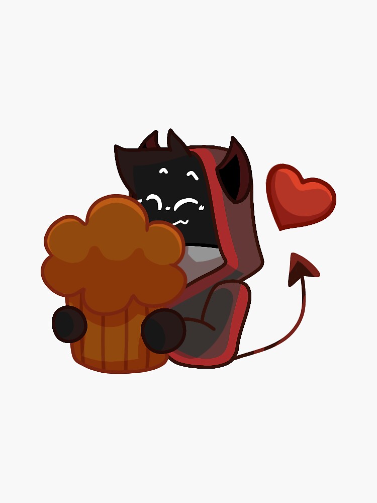 "BBH with muffin Ver. 2" Sticker for Sale by UneducatedGuess | Redbubble