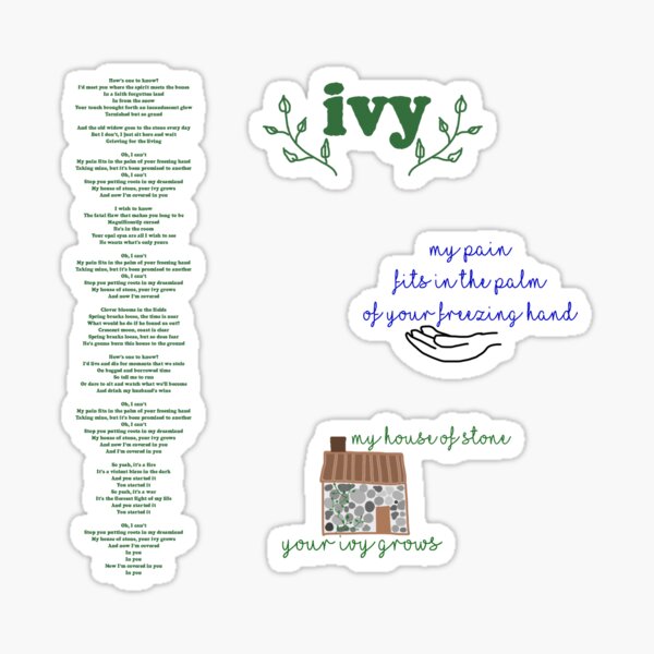 ""ivy" evermore sticker pack" Sticker for Sale by meatsunited | Redbubble