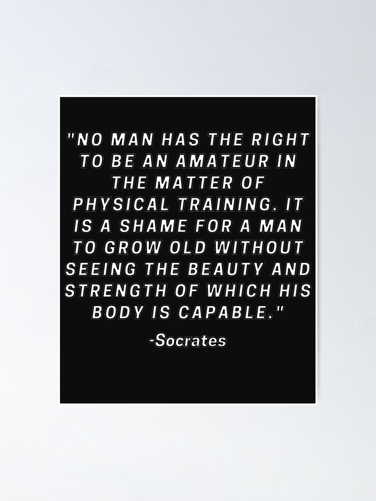 "Socrates Training" Poster for Sale by DecimusCraft | Redbubble