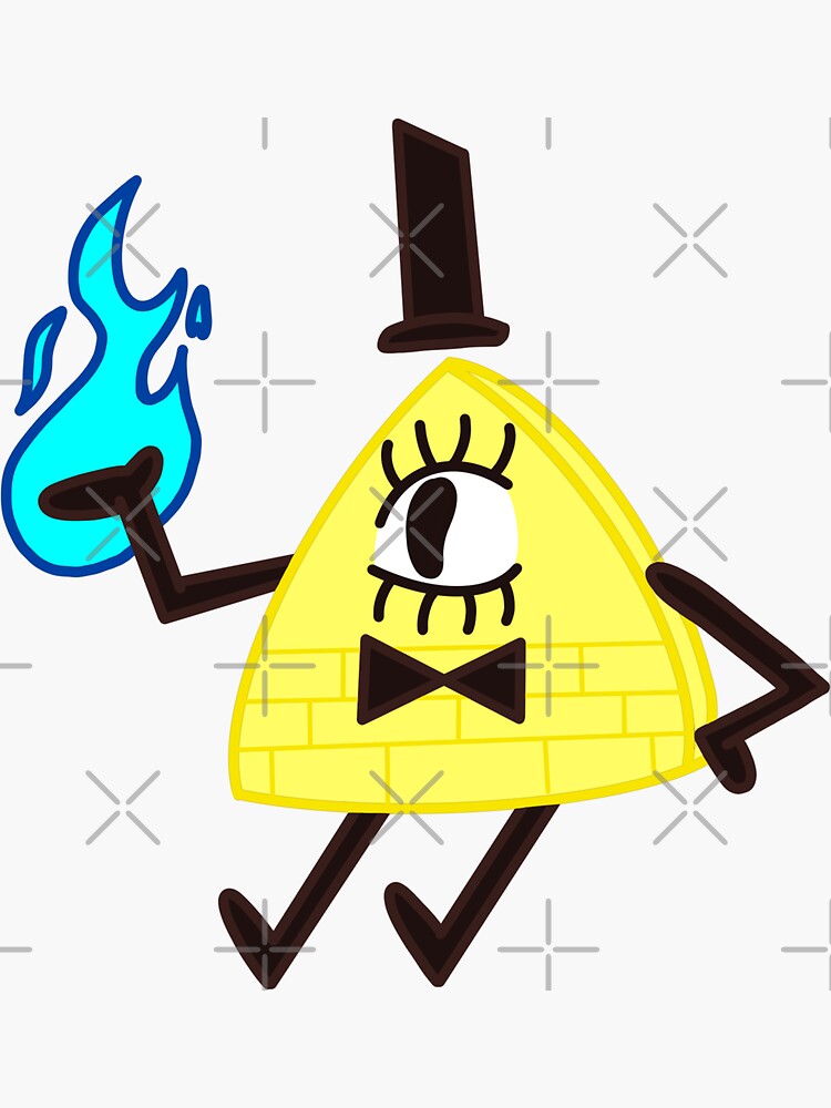 "Fire Bill Cipher " Sticker by TyraVectorX | Redbubble
