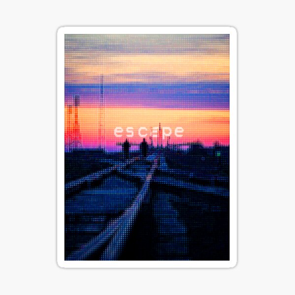"escape aesthetic" Sticker for Sale by HDApple | Redbubble